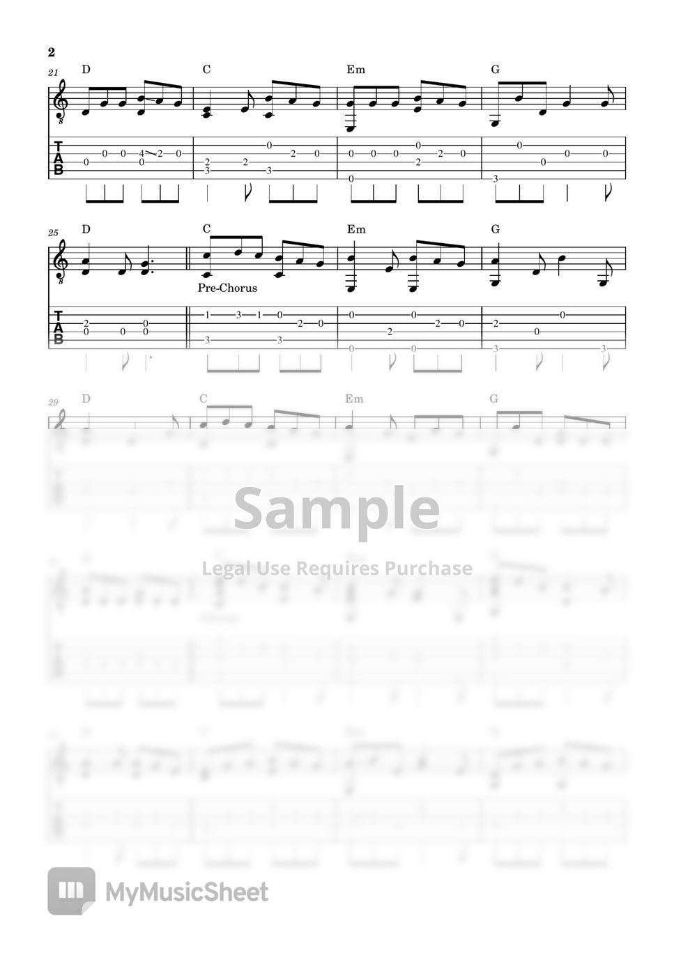 Ruth B. - Dandelions Sheets by Not So Classic Guitar