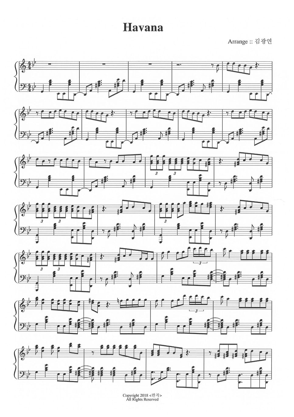 Camila Cabello - Havana Sheet