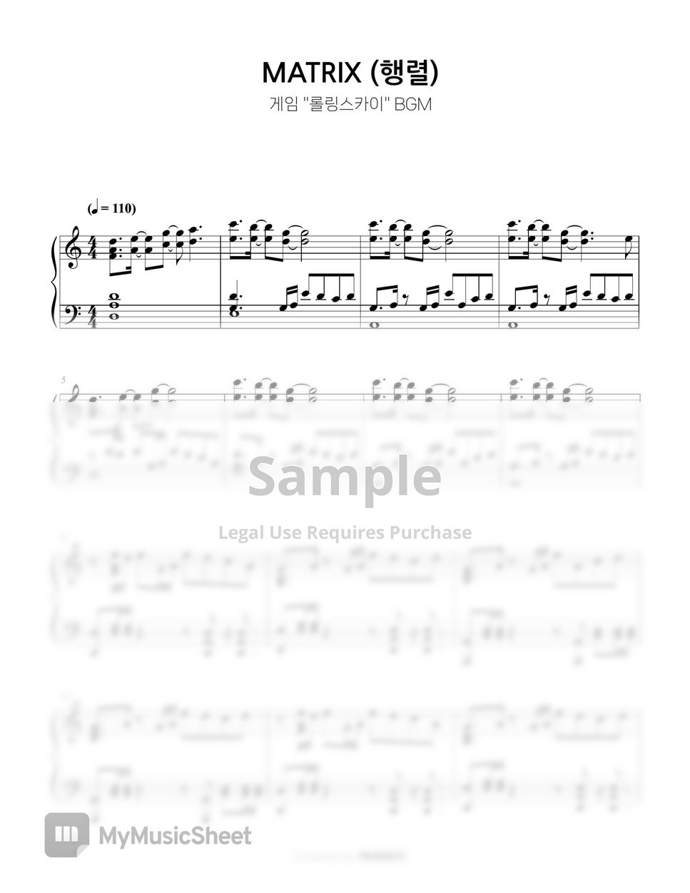 Rolling Sky OST - MATRIX Sheets by PARADO