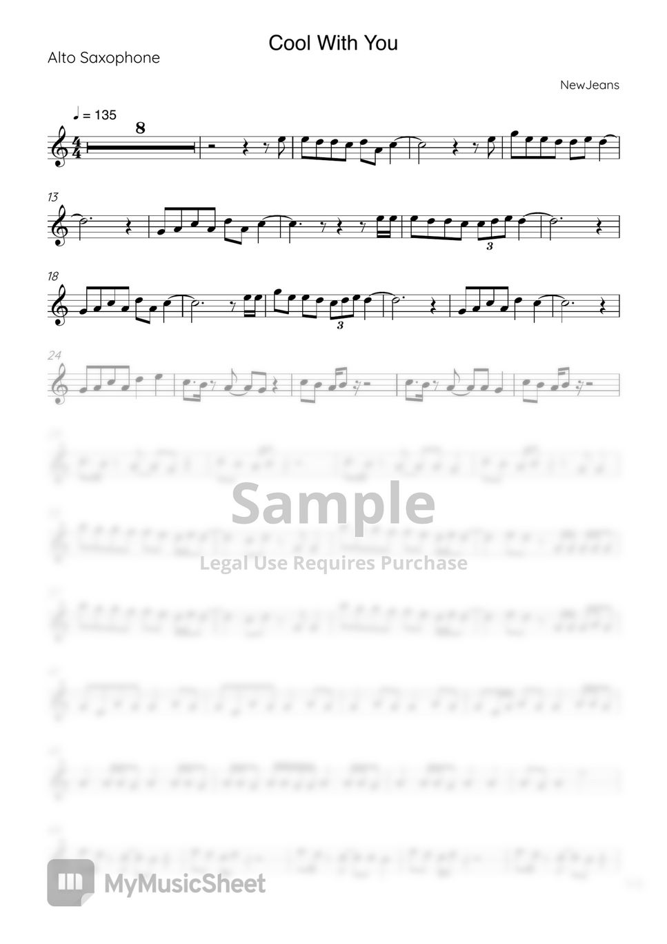 NewJeans - Cool With You Sheets by JL