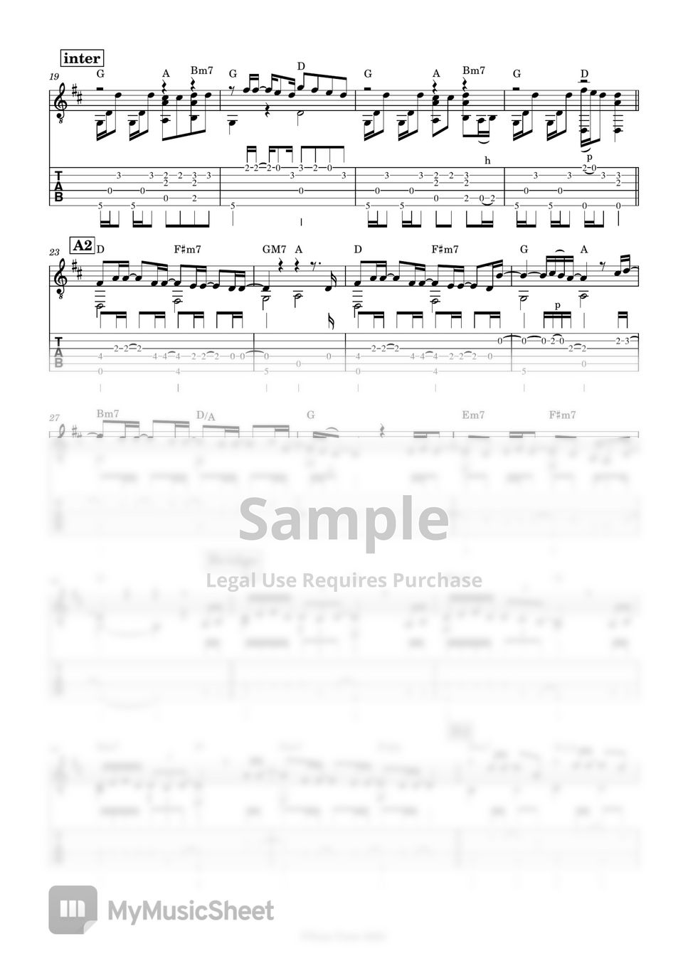 Avicii - Never Leave Me feat. Joe Janiak (Fingerstyle Guitar)) 악보 by ...