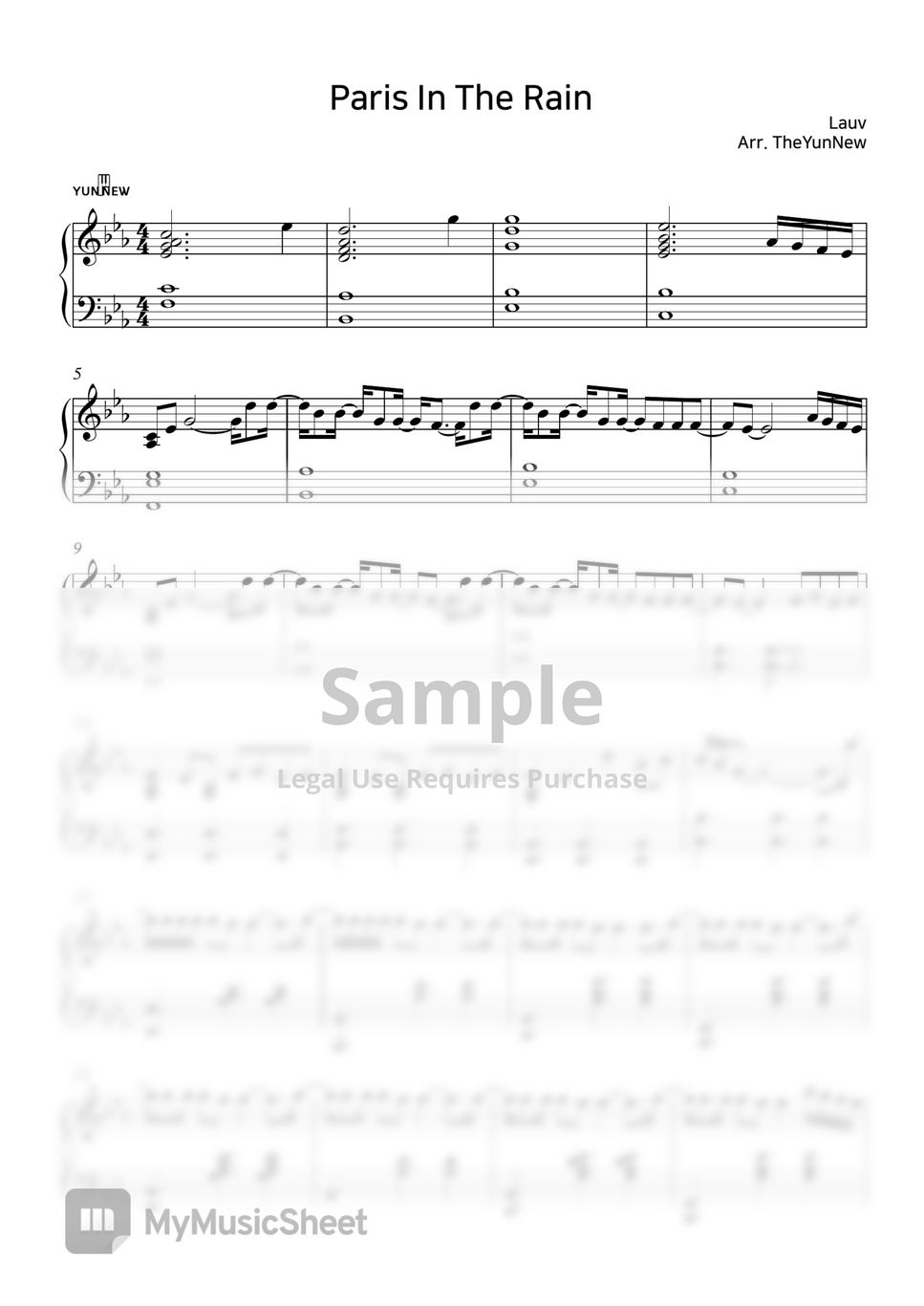 Lauv - Paris In The Rain Sheets by TheYunNew