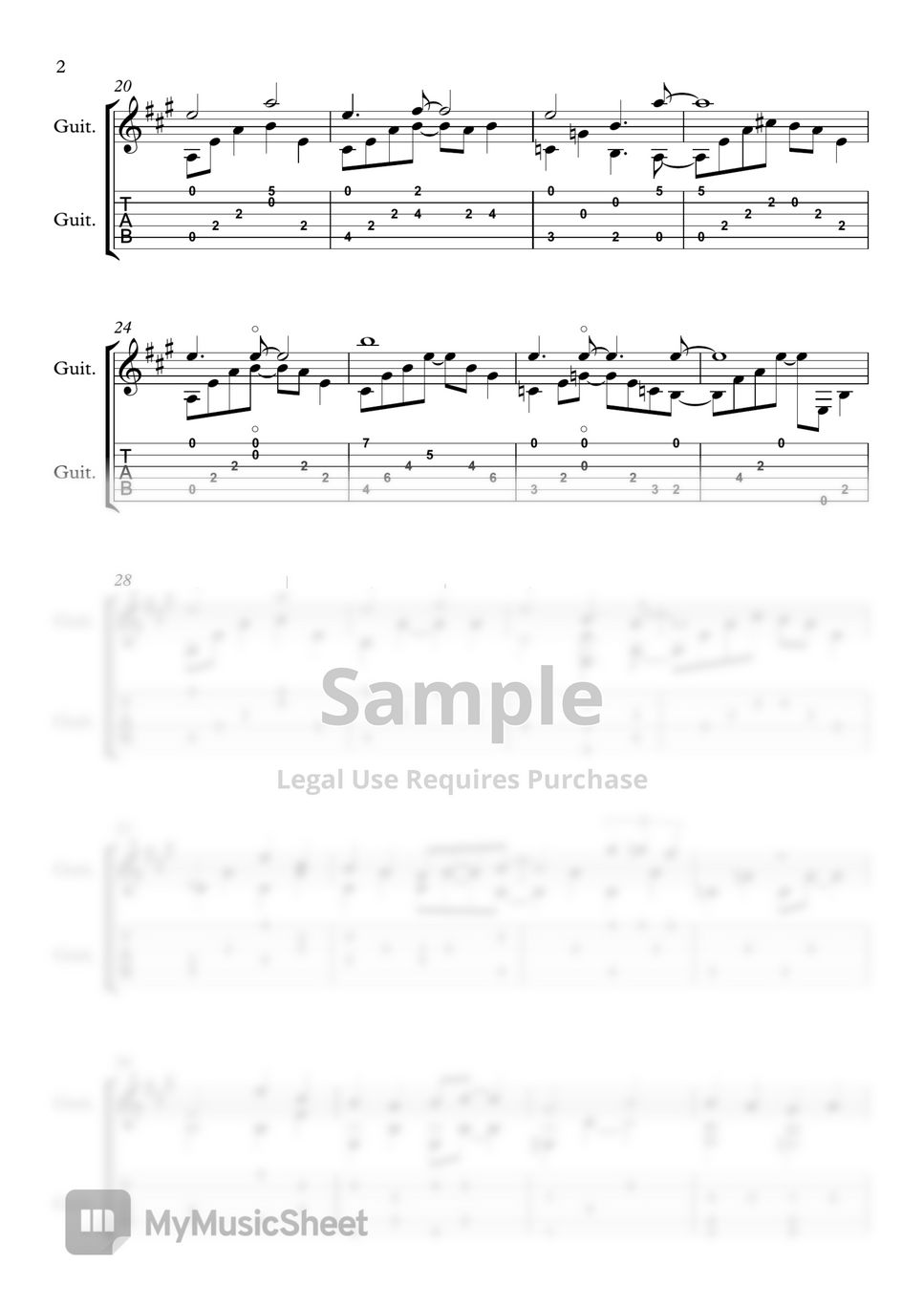 Toby fox - Home (Classical guitar/Guitar cover) Tab + 1staff by Tuvi_guitar