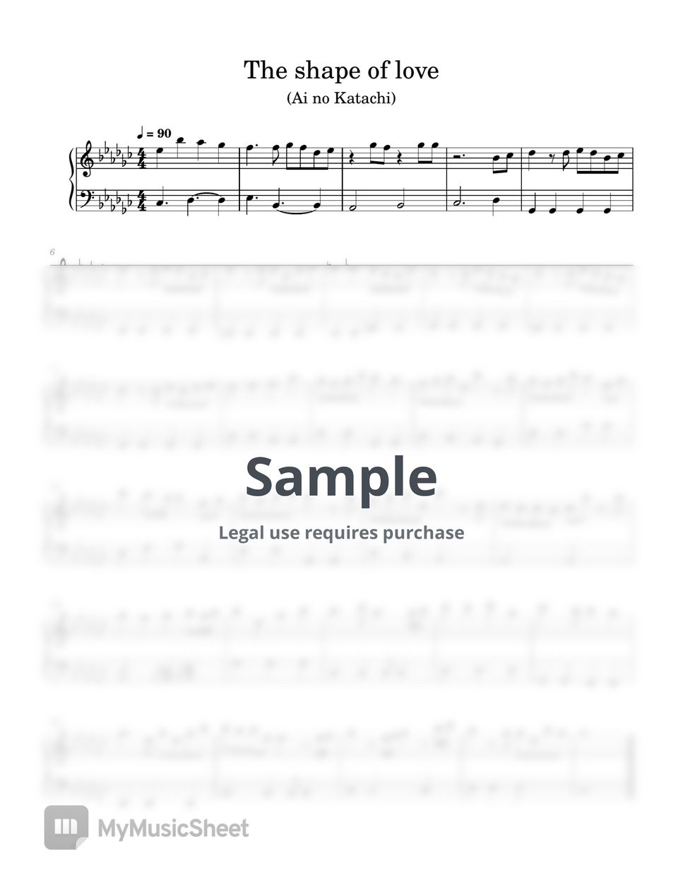 MISIA - The shape of love(Ai no Katachi) (For Piano Beginners / Short ...