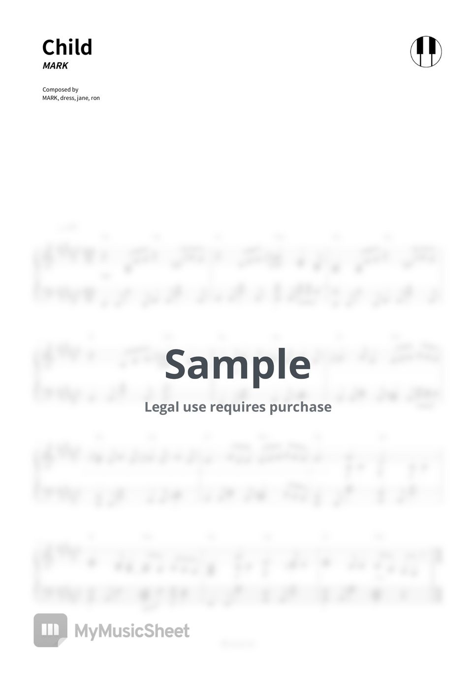 마크 - Child 악보 by KEYS OF LIFE