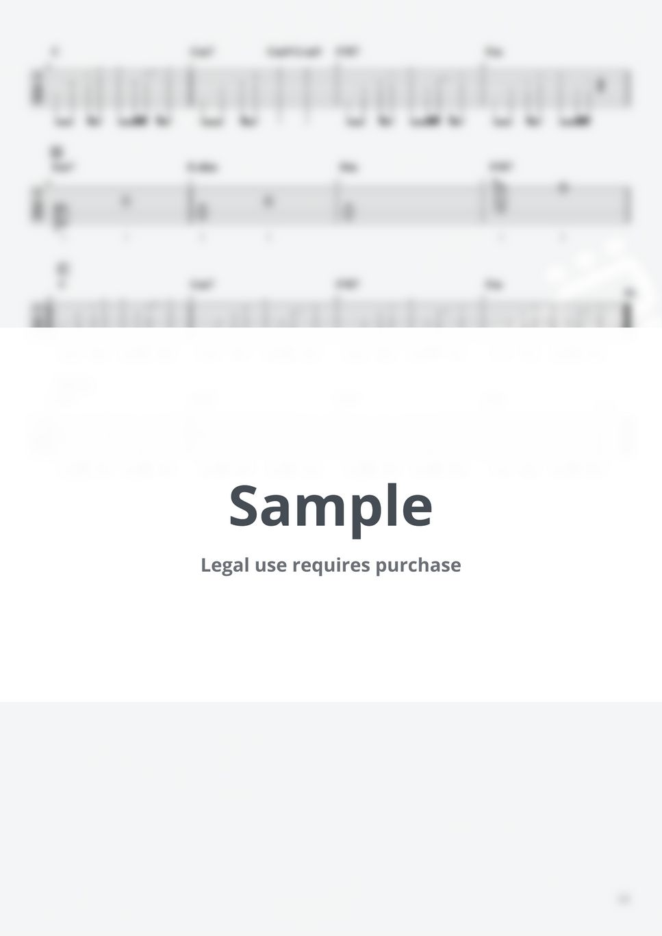 비비(BIBI) - 『행복에게』(Bluebird) (guitar cover) Sheet Music by jeyoung yu