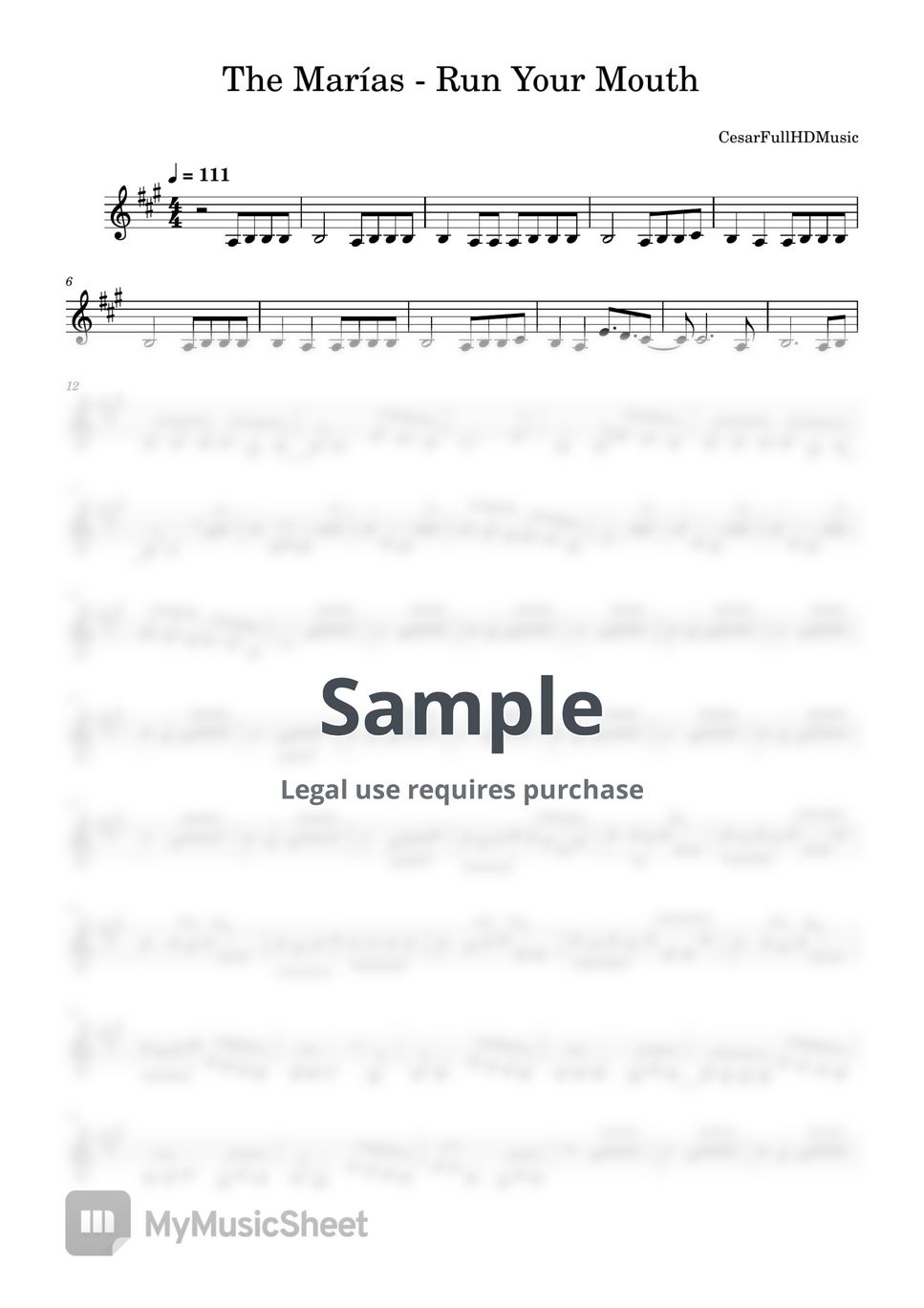 The Marías - Run Your Mouth Sheets