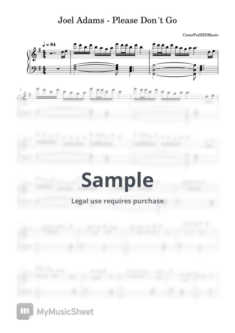 Joel Adams - Please Don´t Go แผ่น