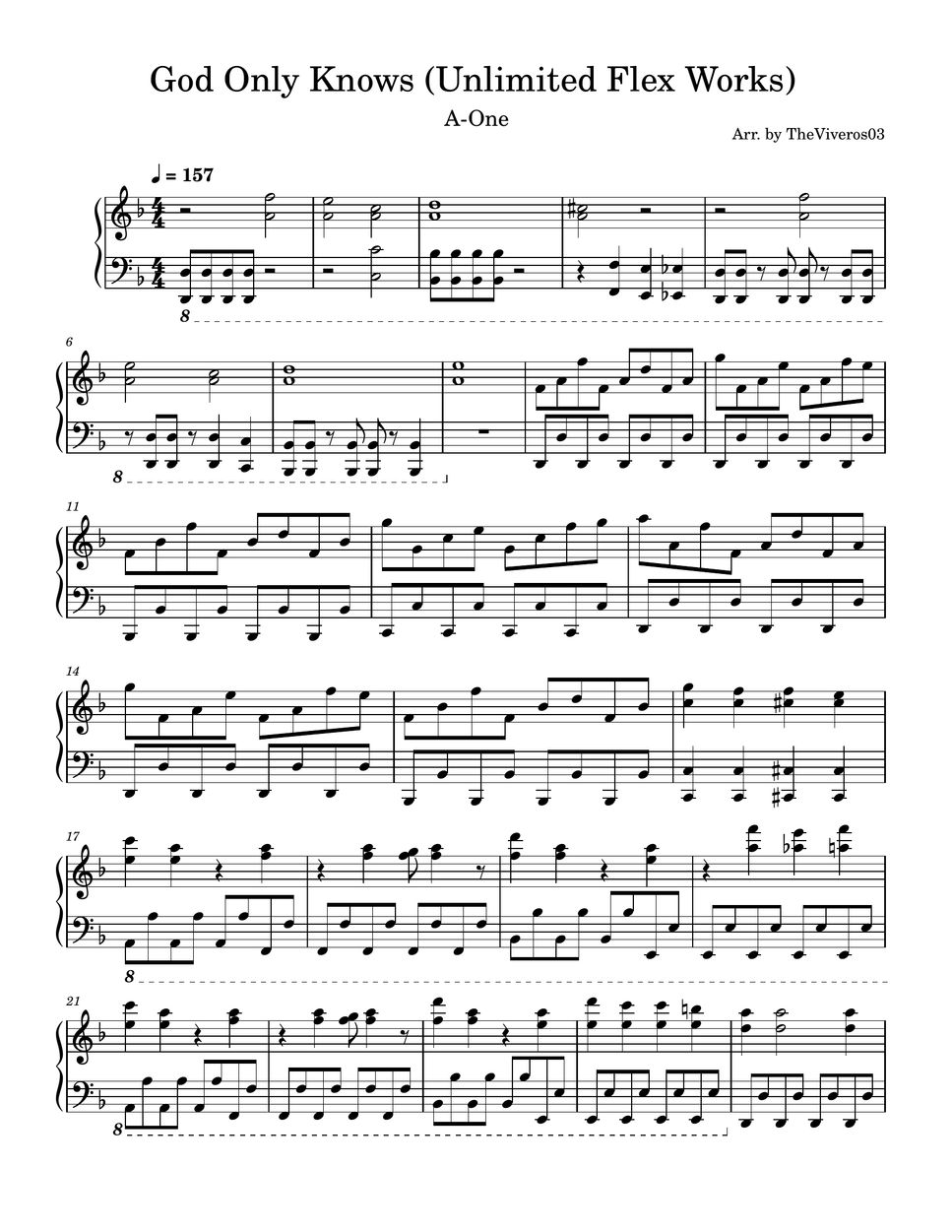 A-One - God Only Knows (Unlimited Flex Works) Partition musicale by ...