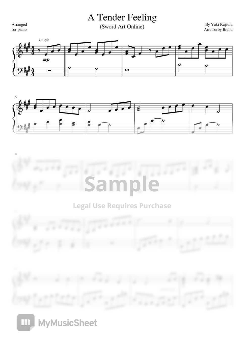 Sword Art Online - A Tender Feeling Sheets by Torby Brand