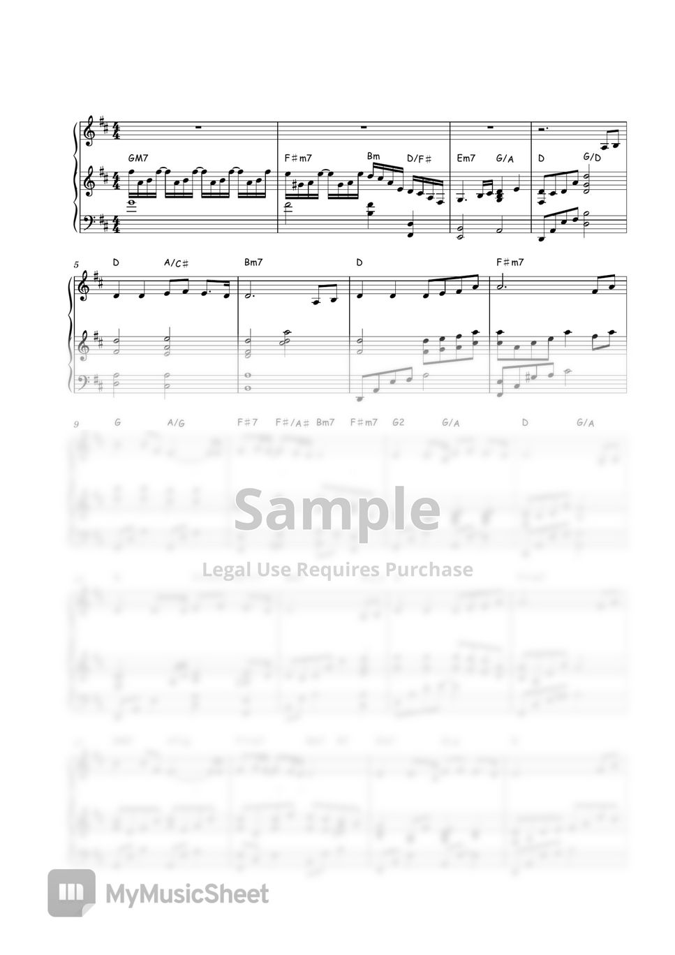 고형원 오직 주의 사랑에 매여 D Key Sheets By 생명의건반