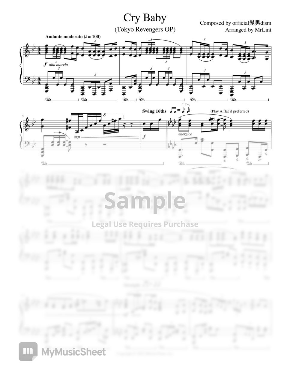 Official髭男dism - Cry Baby Blad by MrLint