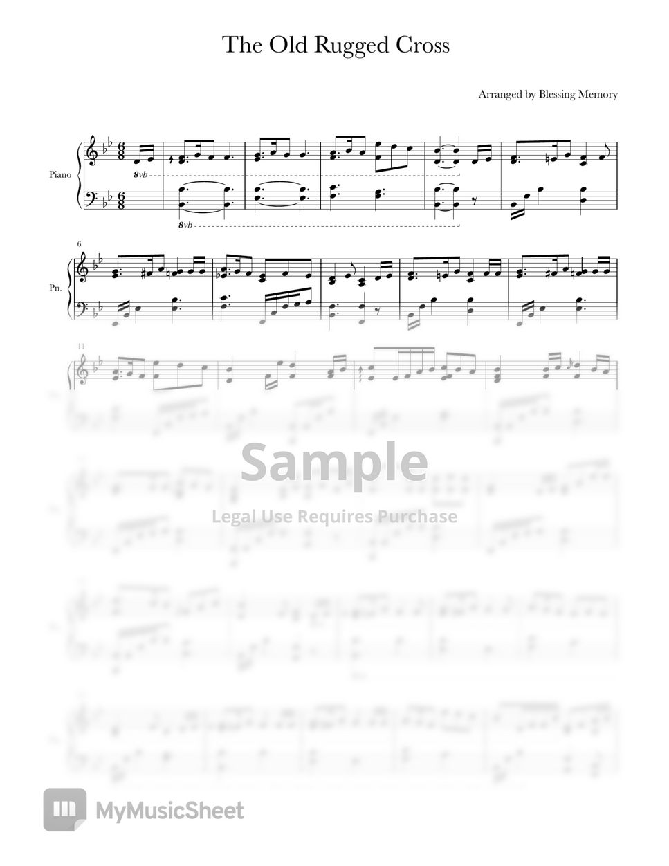 George Bennard - The Old Rugged Cross (Piano Cover) Sheet Music by ...