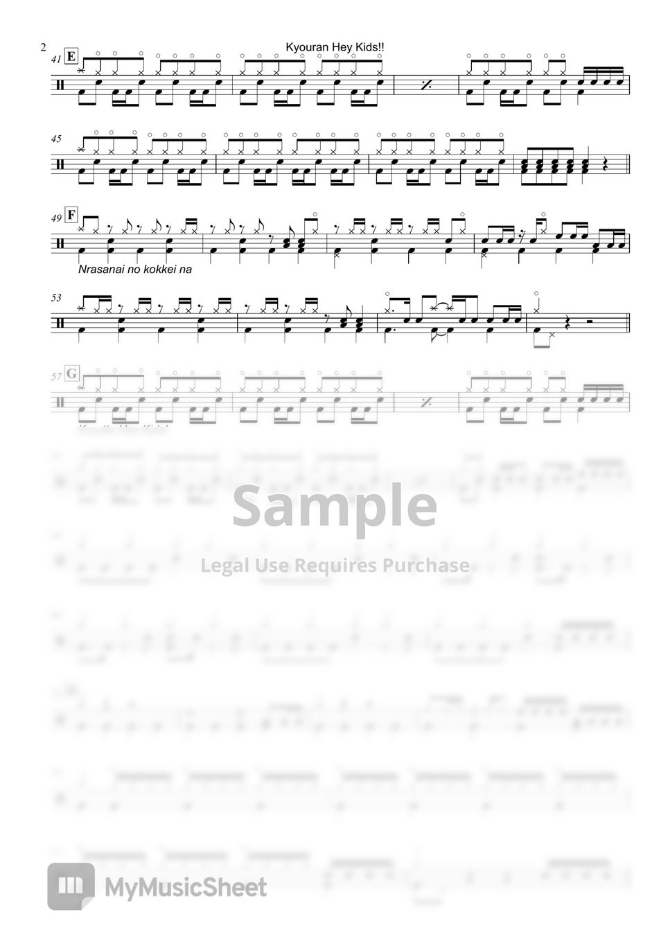 The Oral Cigarettes - Kyouran Hey Kids (Noragami OP2) Sheets by Raymond Goh