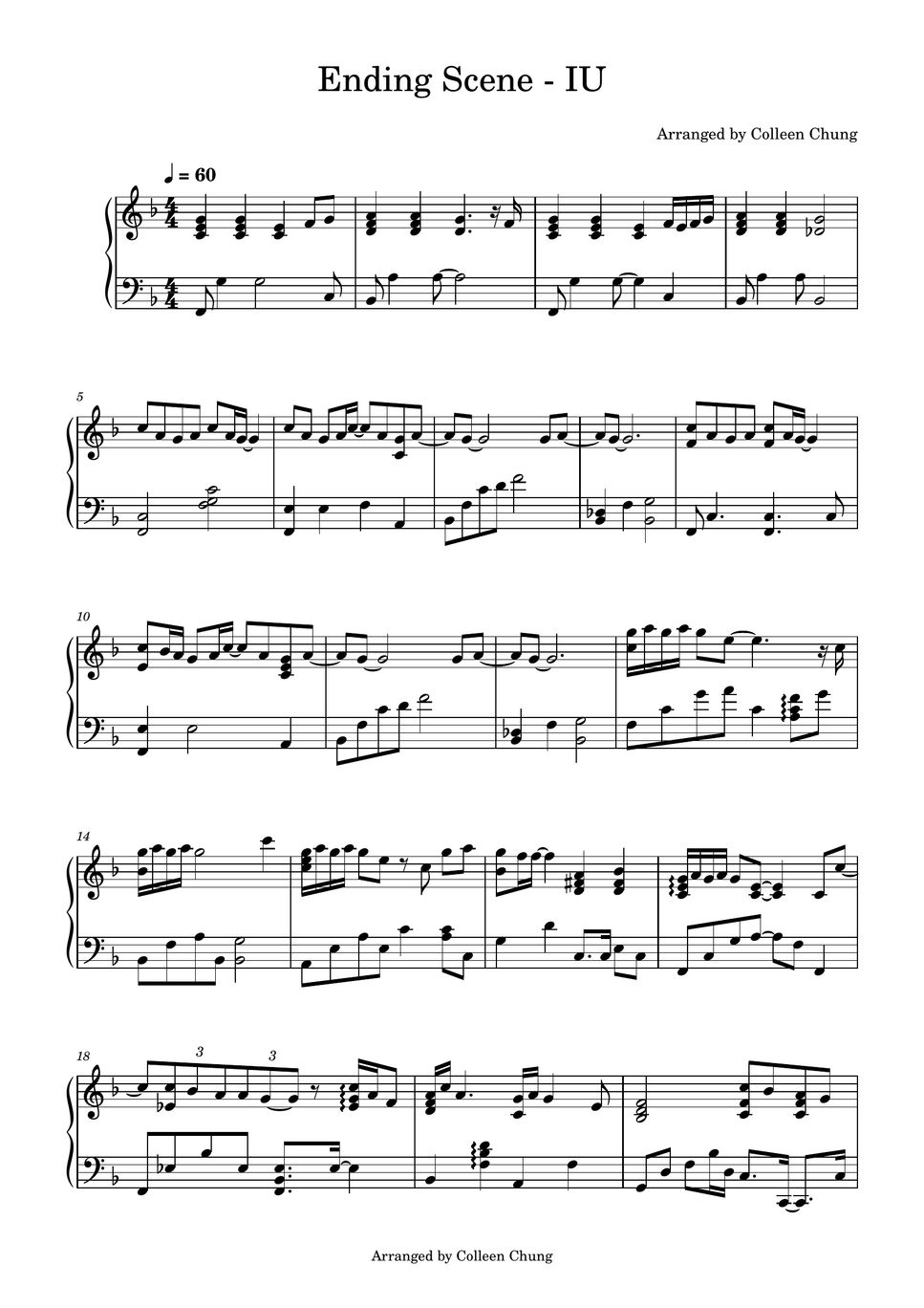 IU - Ending Scene Sheet by Colleen Chung