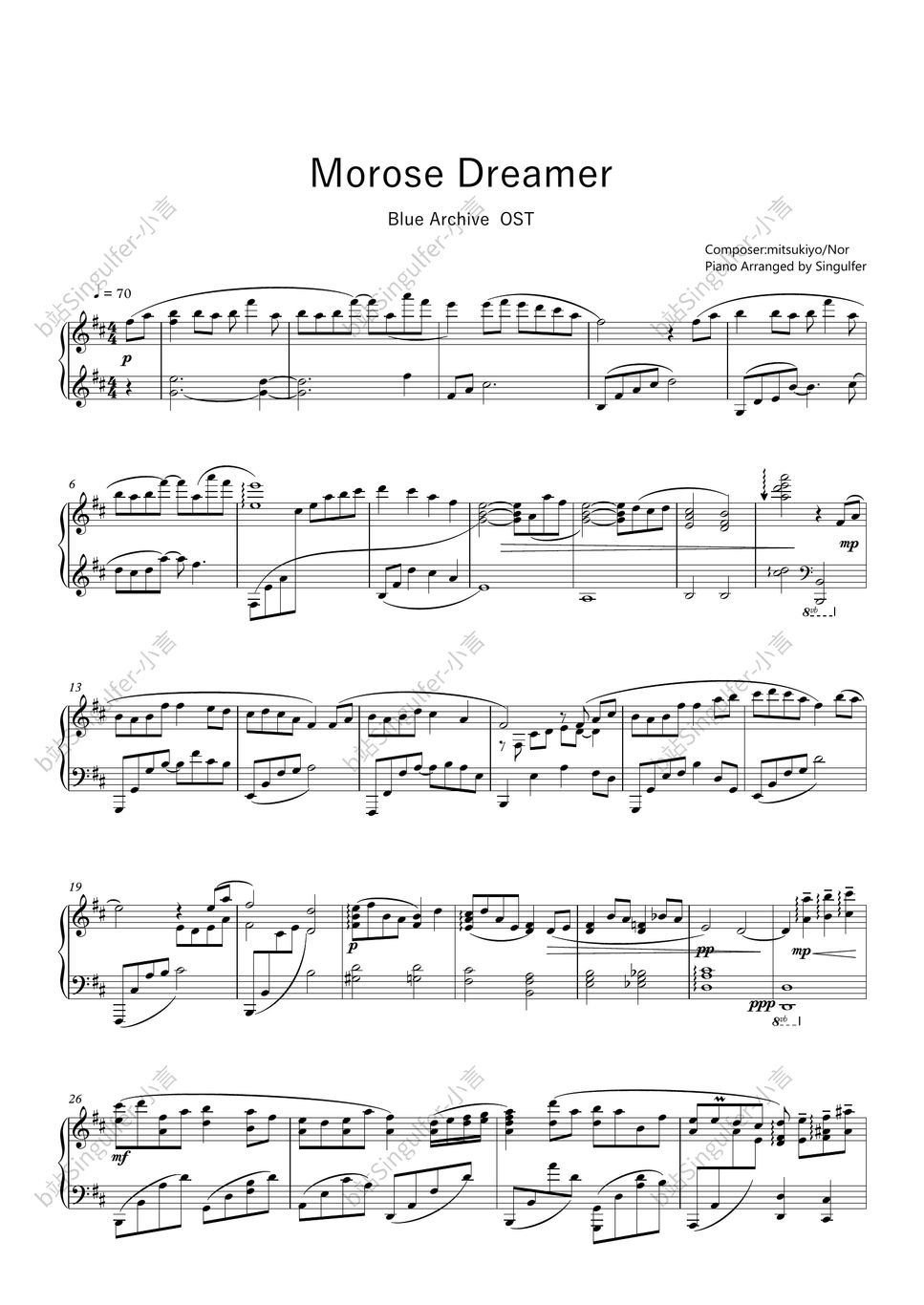 碧蓝档案 - Morose Dreamer Hoja by Singulfer-小言