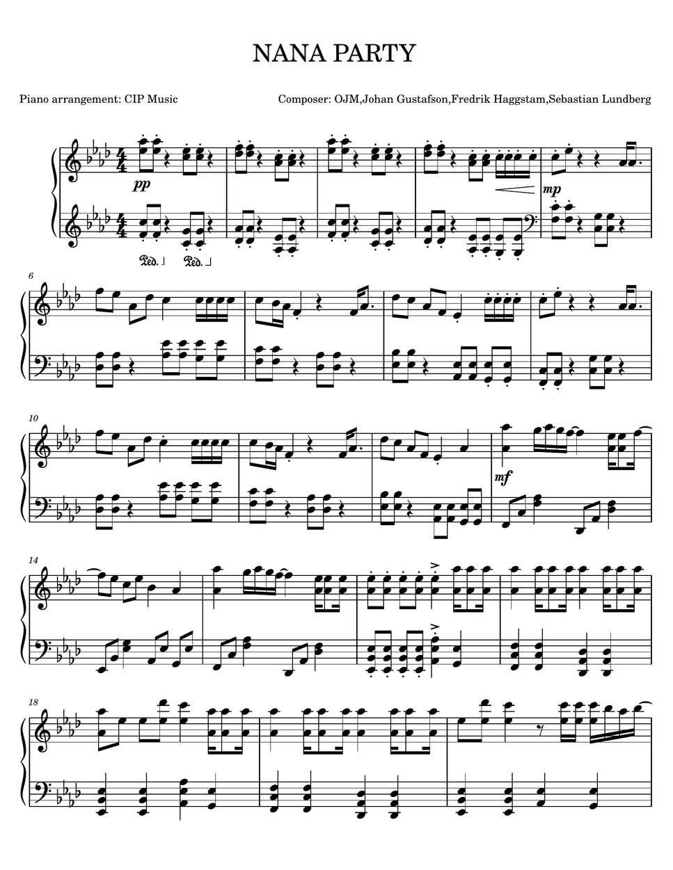 CHUANG2021 - Nana Party Sheets by CIP Music