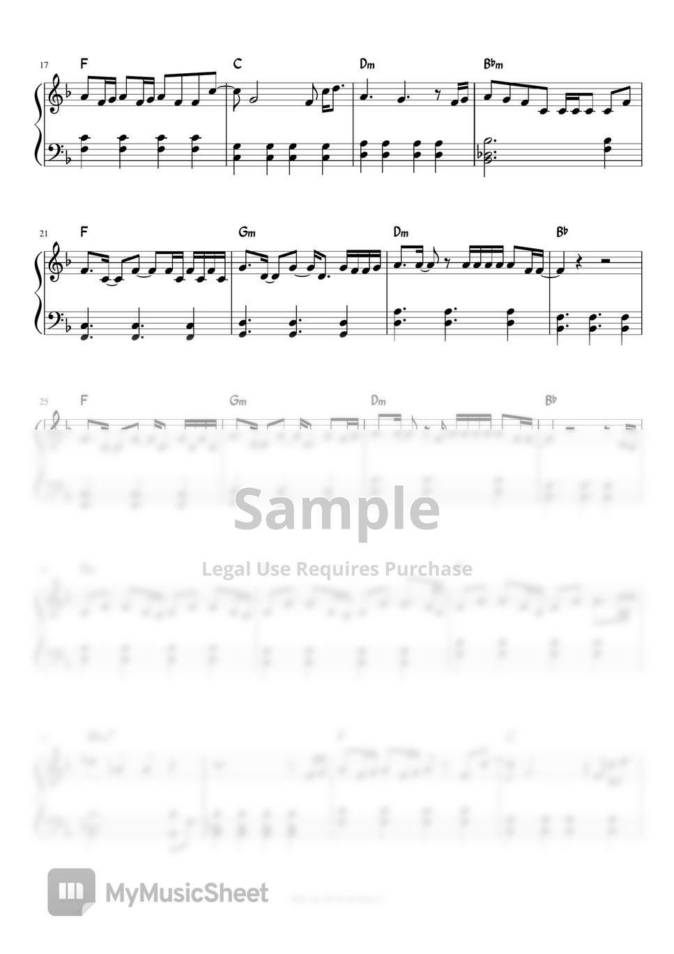 MOANA OST "How Far I'll GO" [ Level 2 - F Key ] Sheets