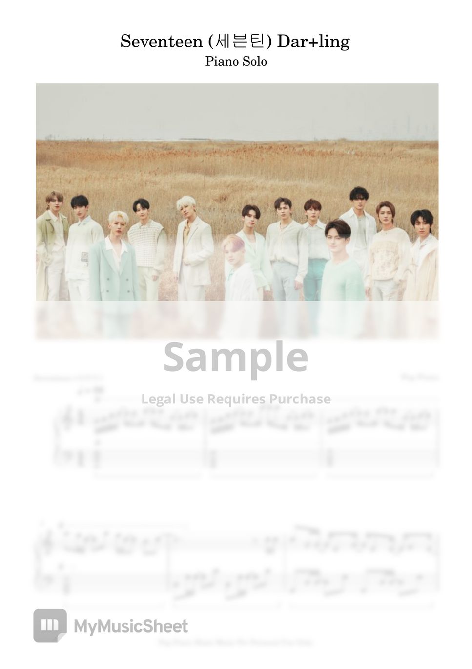 Seventeen (세븐틴) - Dar+ling Sheet Music by Pop Piano
