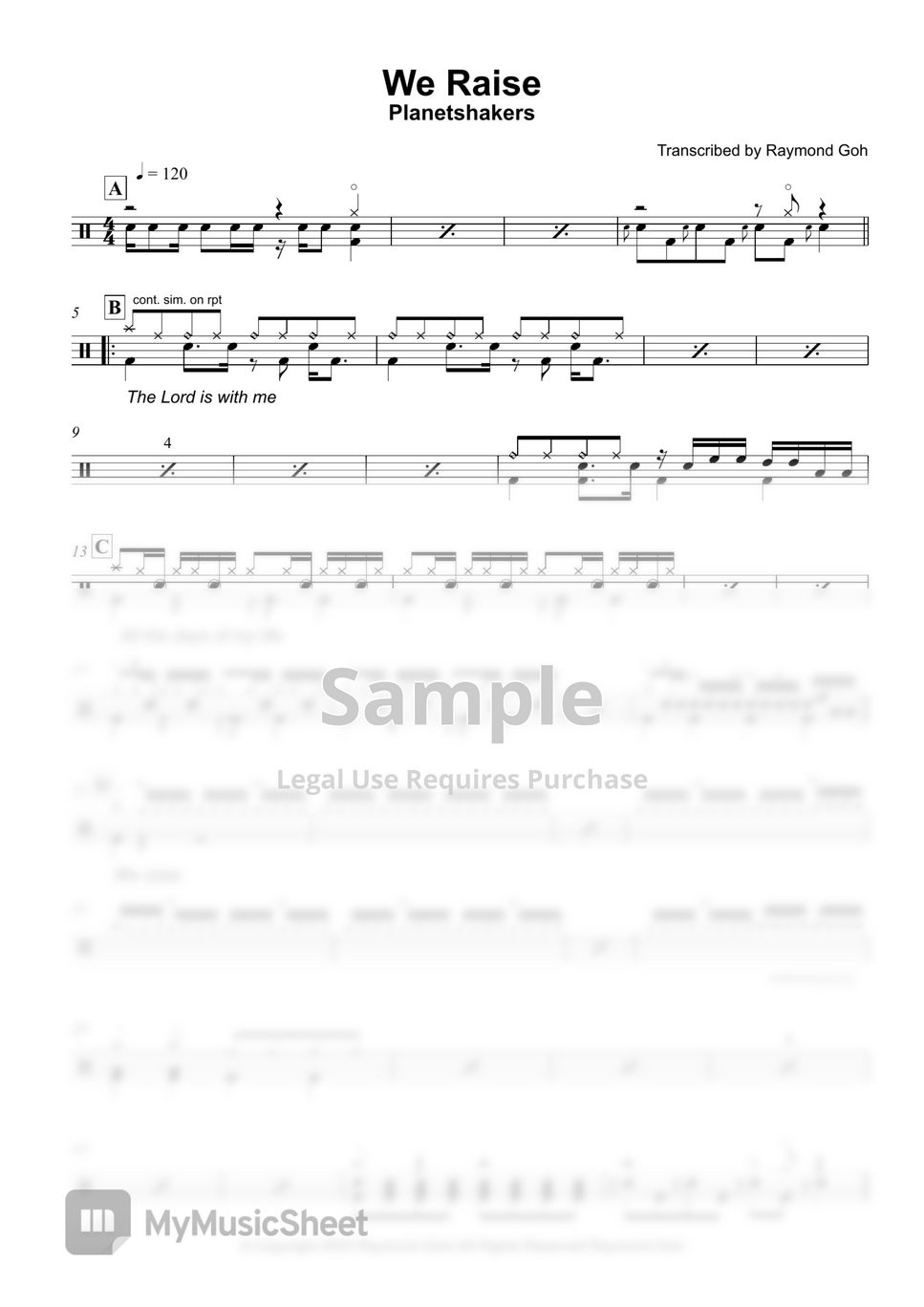 Planetshakers - We Raise Sheet Music by Raymond Goh