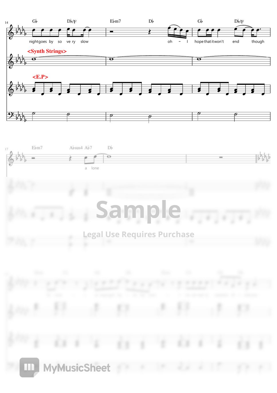 Heart - Alone (Band Score Synth Part) Sheet Music by Gabi Band