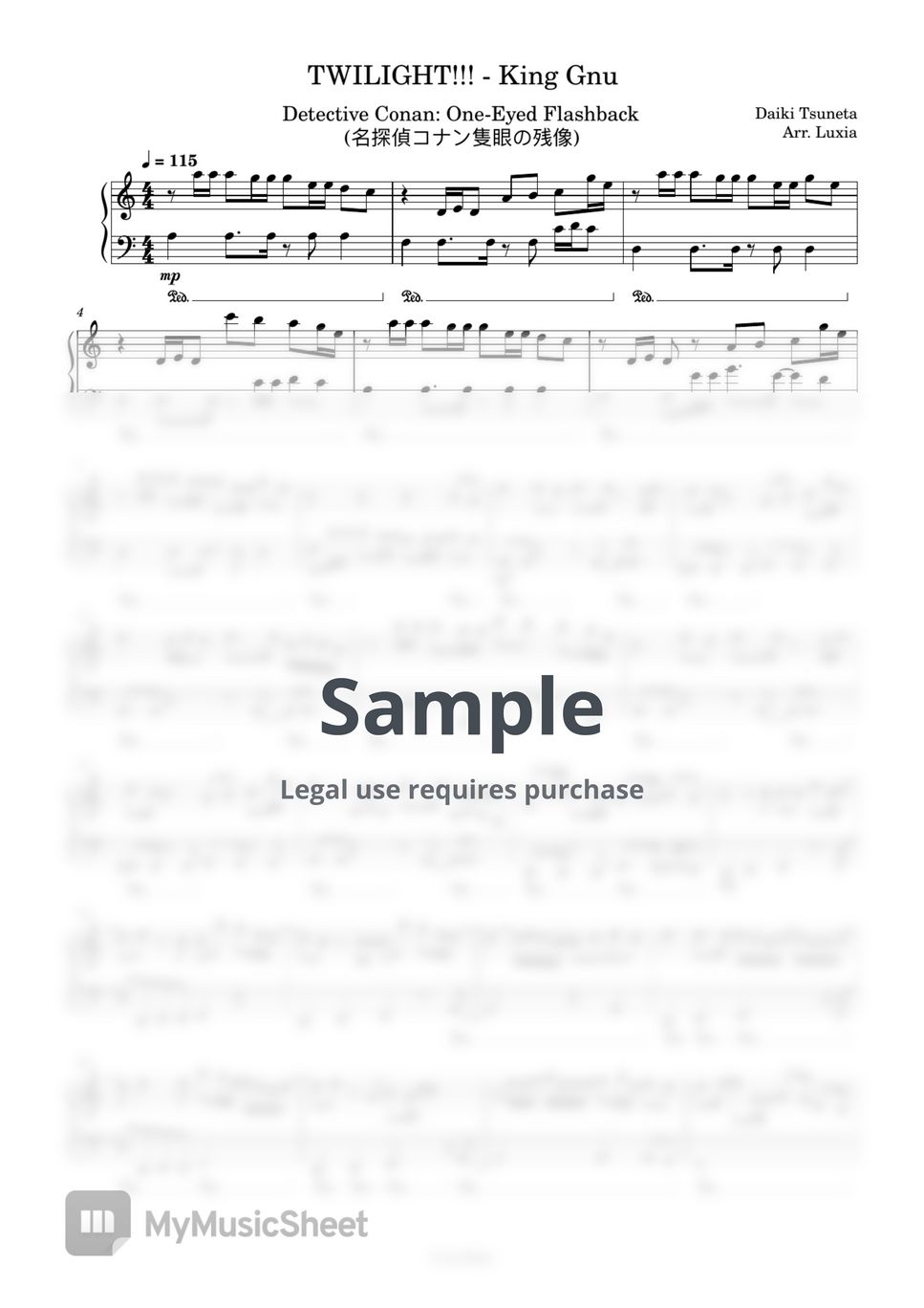 King Gnu - TWILIGHT!!! (easy) (Detective Conan: One-Eyed Flashback ...