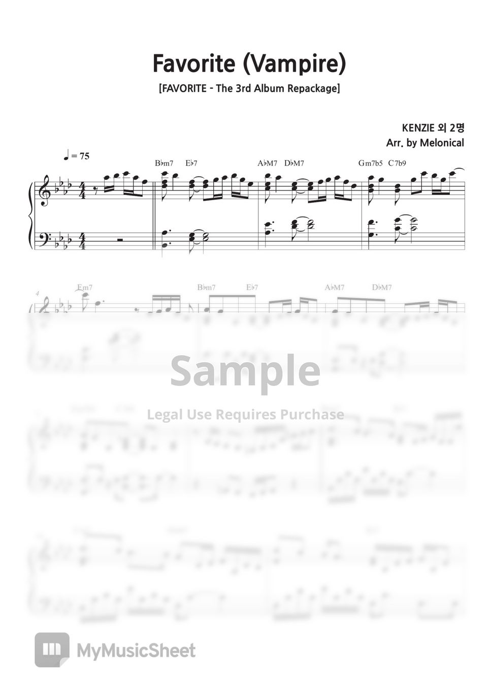 NCT 127 - Favorite (Vampire) Sheet by Melonical