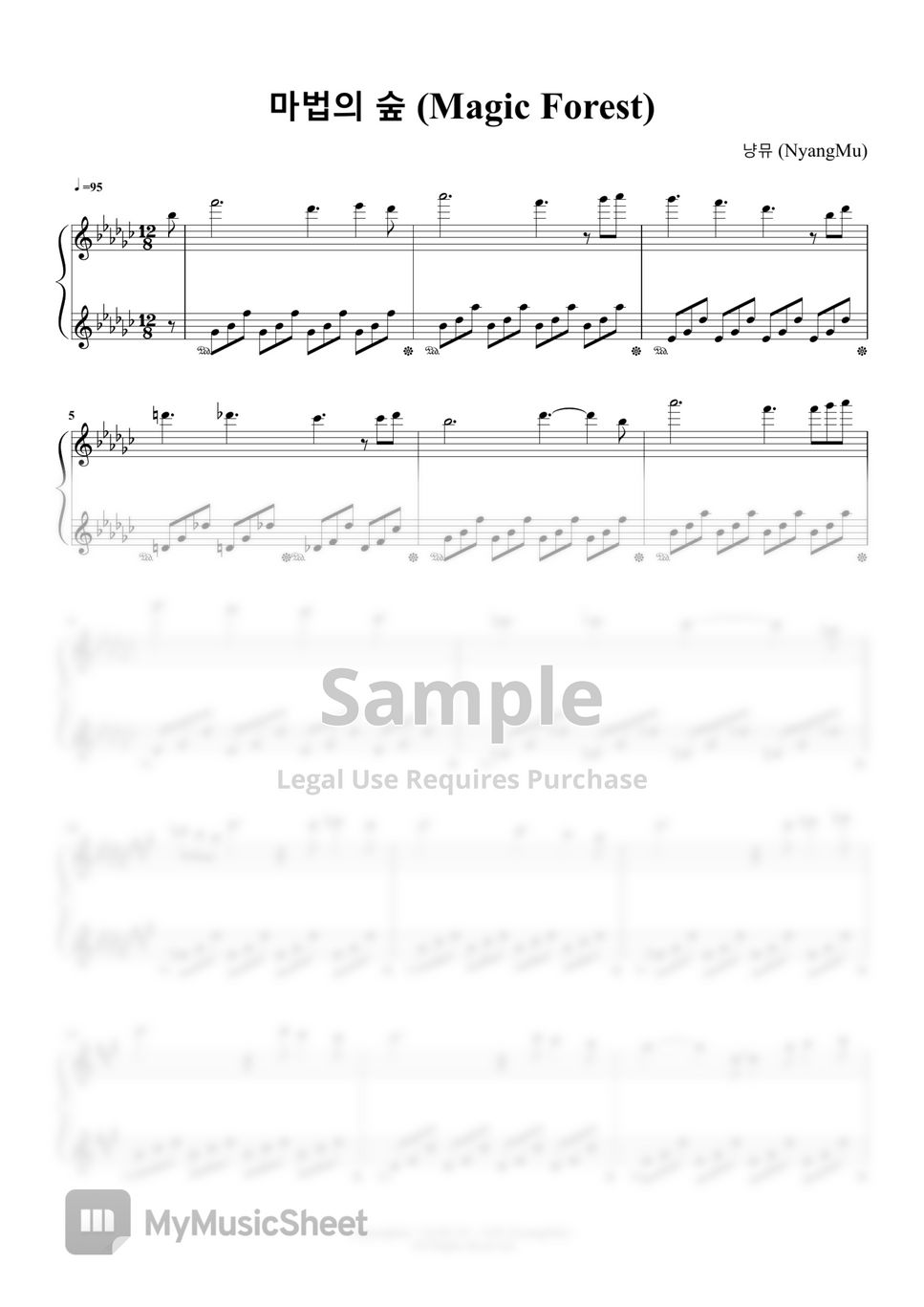 [자작곡] 마법의 숲 (Magic Forest) Notenblatt