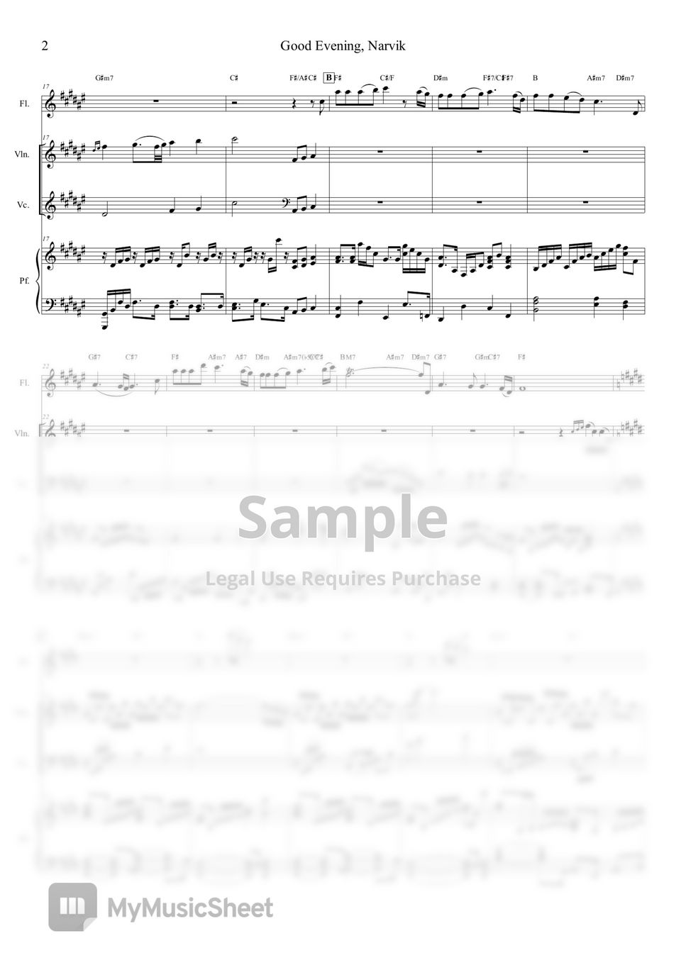 남구민 - Good Evening Narvik Sheet Music by Studio Bell