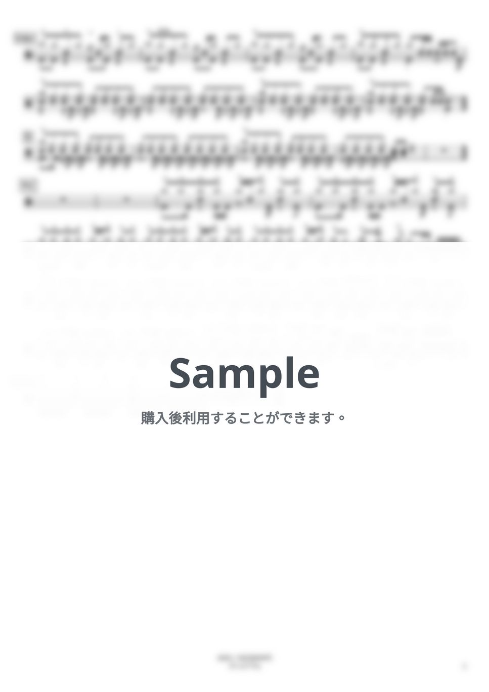 RADWIMPS - 4645 楽譜 by さくっとドラム