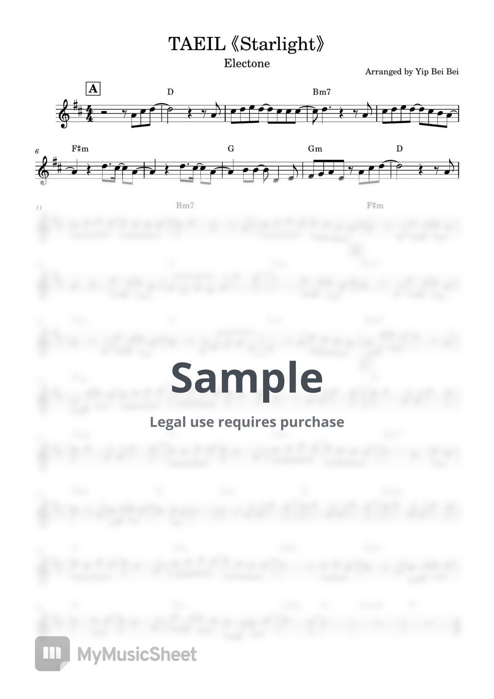 TAEIL - Starlight Sheets by Yip Bei Bei