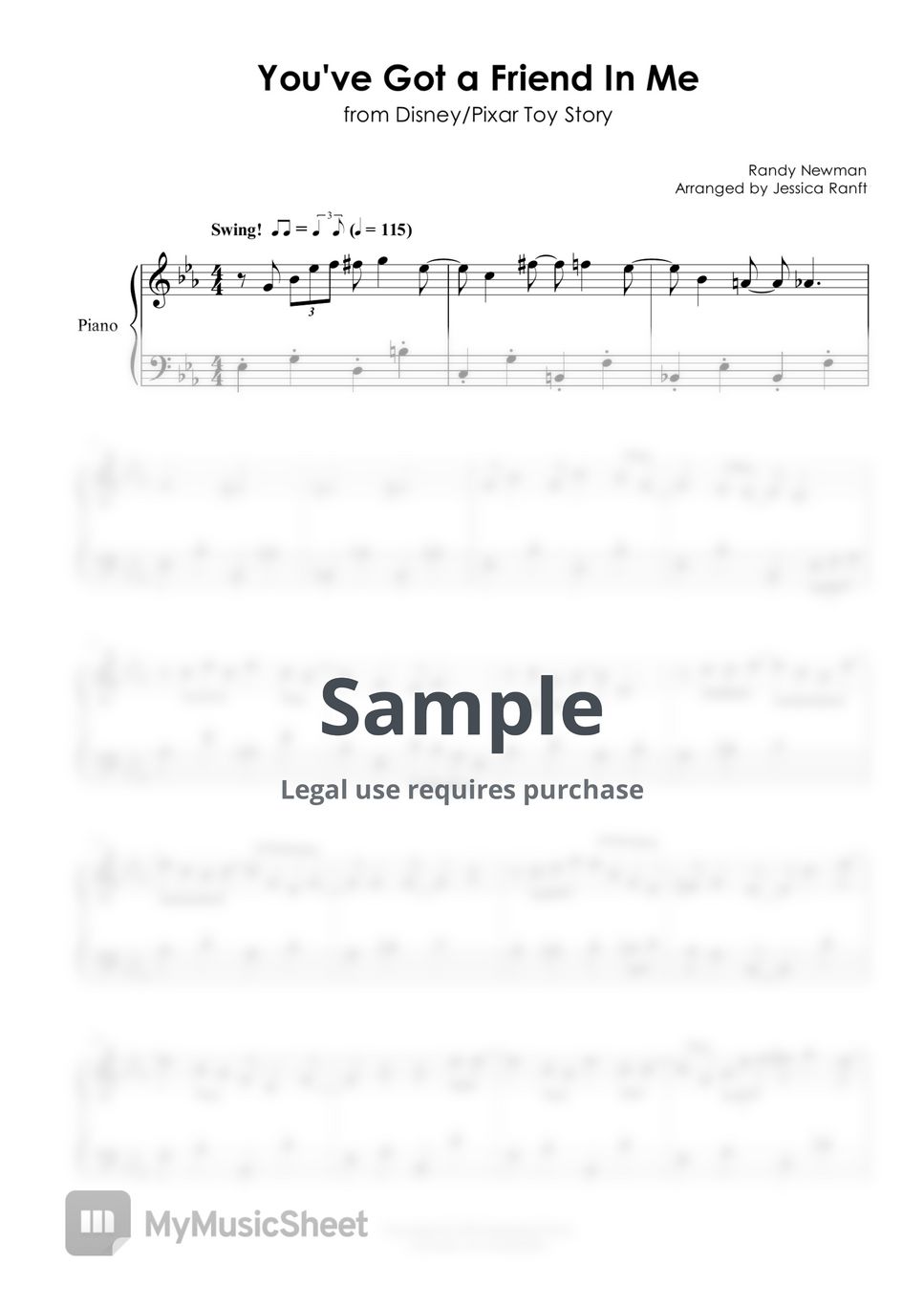 Randy Newman - You Got a Friend In Me Sheets by Balladial Piano