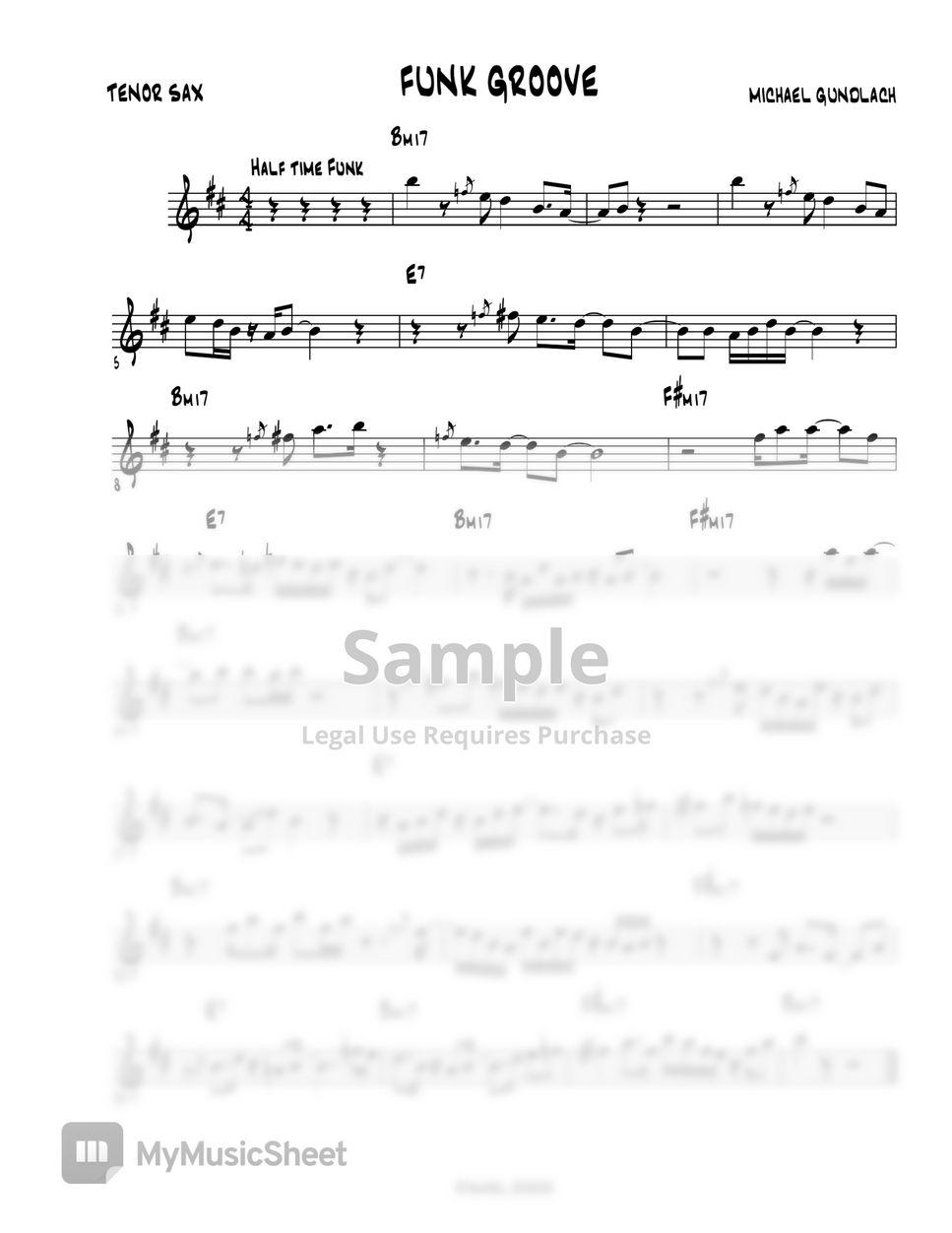 MICHAEL GUNDLACH - Funk Groove Sheets by Ismael Dorado