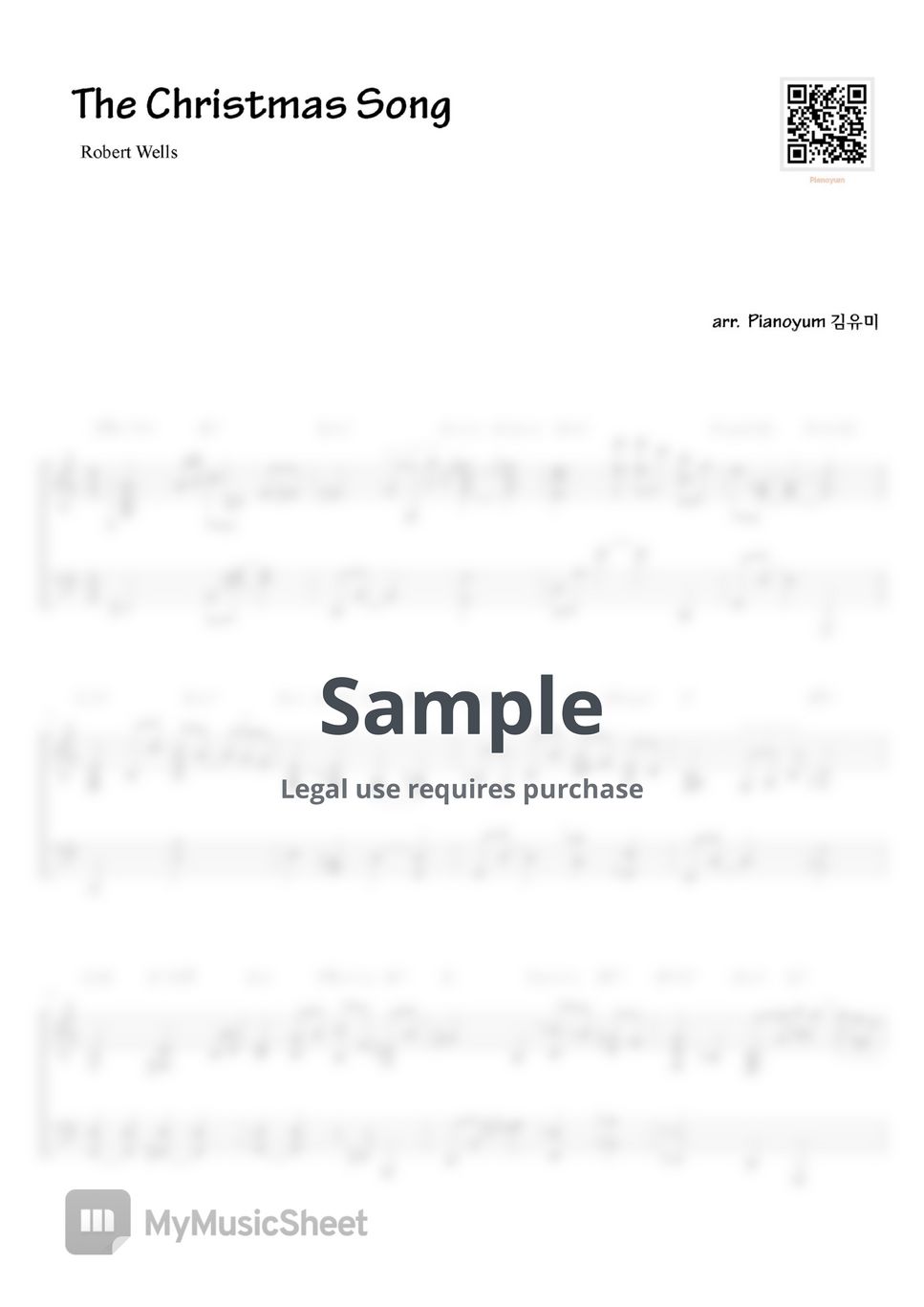 Robert Wells - The Christmas Song (Jazz Ballad) Sheets by Pianoyum