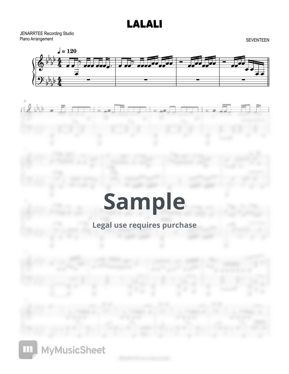SEVENTEEN - LALALI แผ่น by JENARRTEE Recording Studio