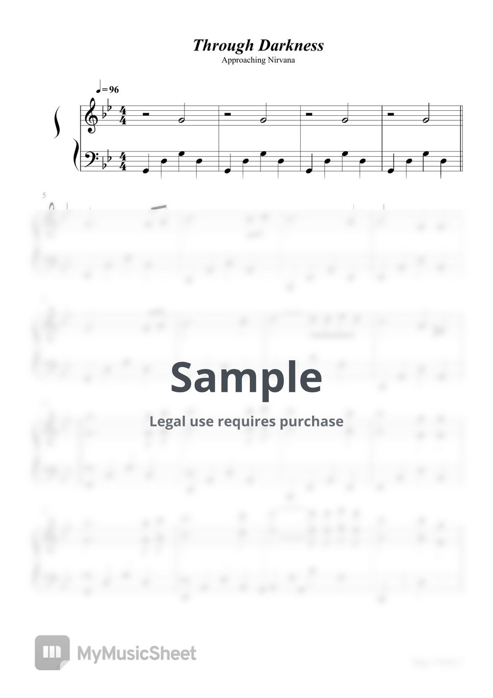 Approaching Nirvana - Through Darkness (Approaching Nirvana) Sheets by dogemusic