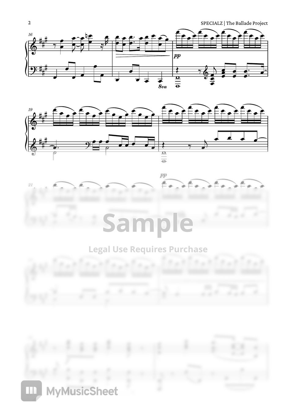 King Gnu - SPECIALZ Sheets by The Ballade Project