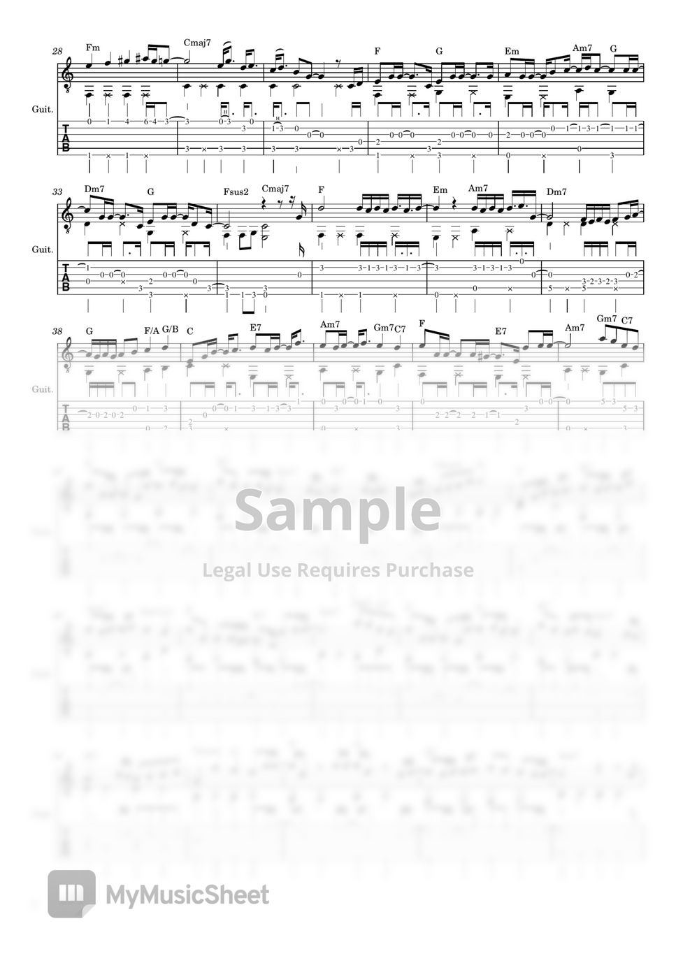 韋禮安 - 如果可以 (Guitar Fingerstyle Solo) Tab + 1staff by Steven's Strings ...