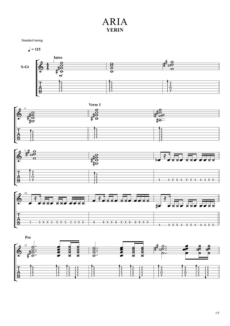 YERIN 예린 - ARIA Sheet by Rob Ethereal