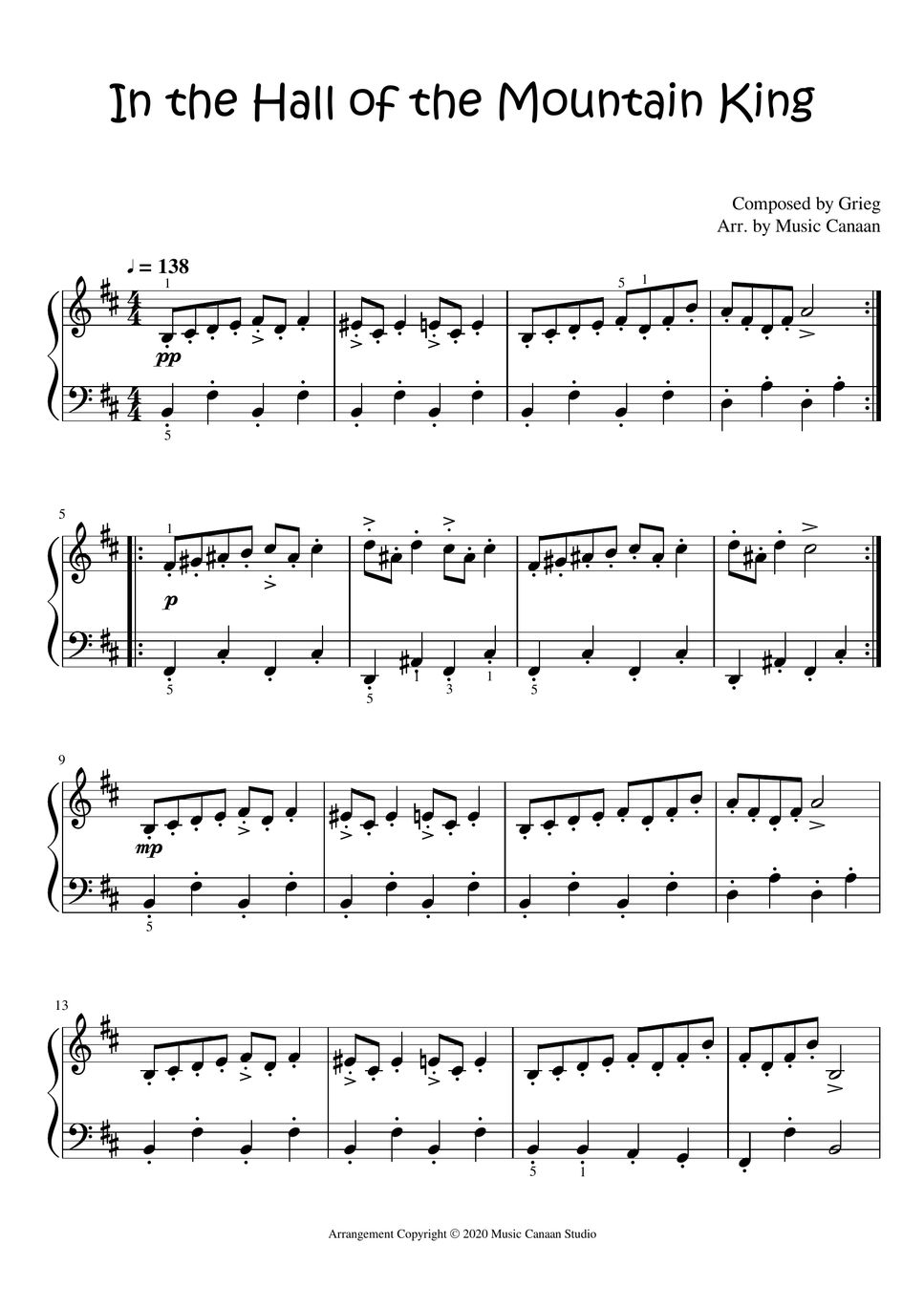 Intermediate Level 中級程度 - In the Hall of the Mountain King~with ...