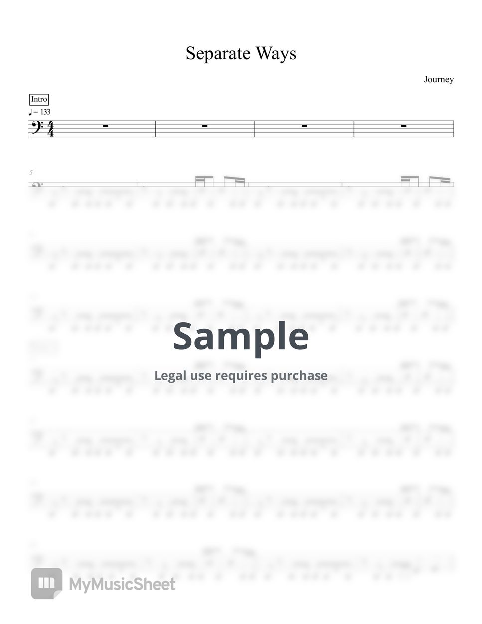 Journey - Separate Ways 악보 by Umin