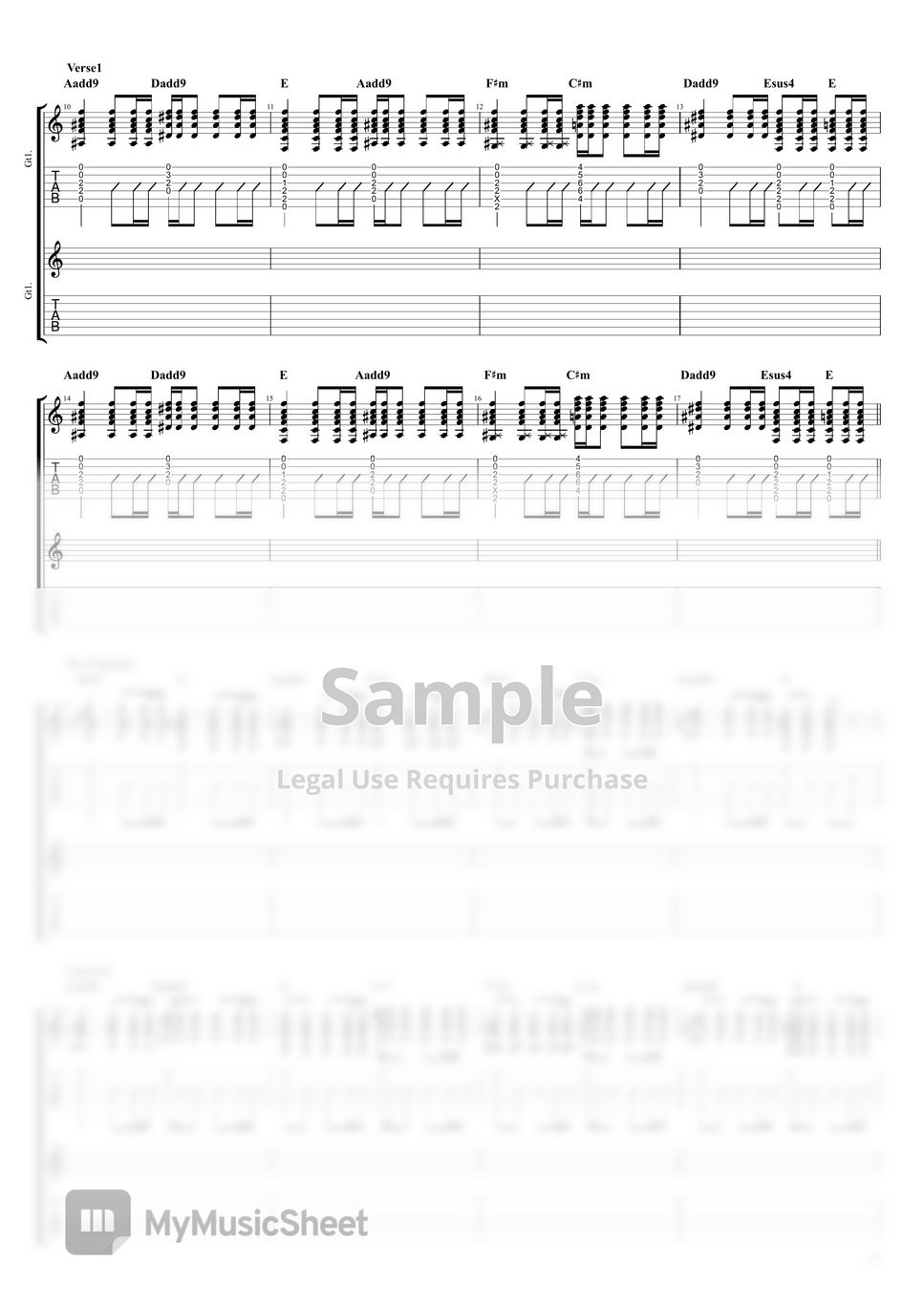 back number - 水平線 (エレキギターPart) Sheets by キリギリス