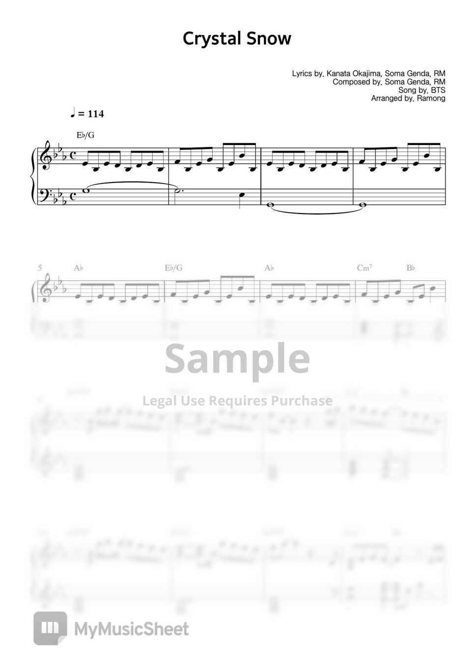 BTS - Crystal Snow Sheets by Ramong