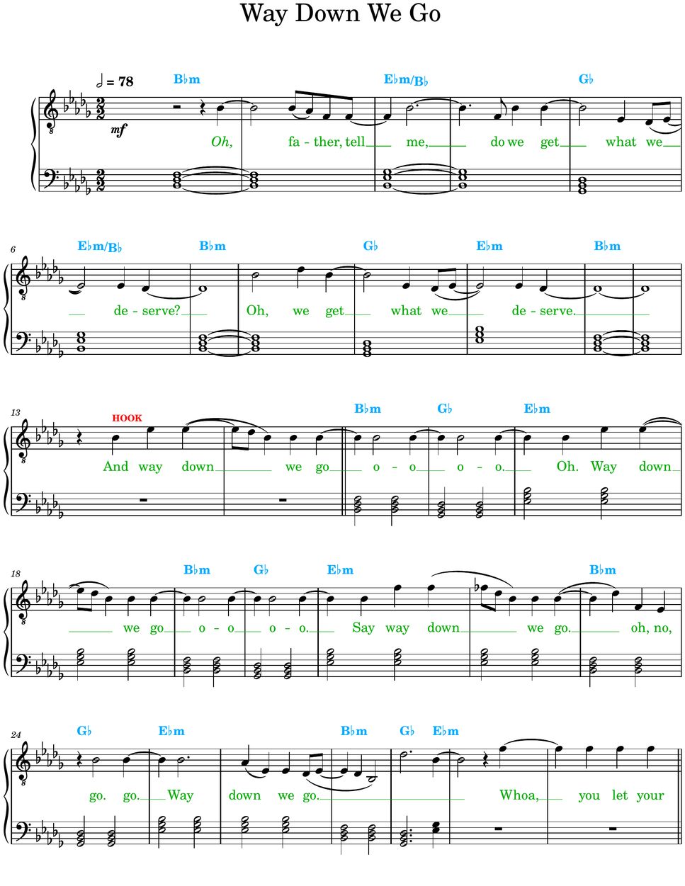 Kaleo - Way Down We Go 악보 by Rita B