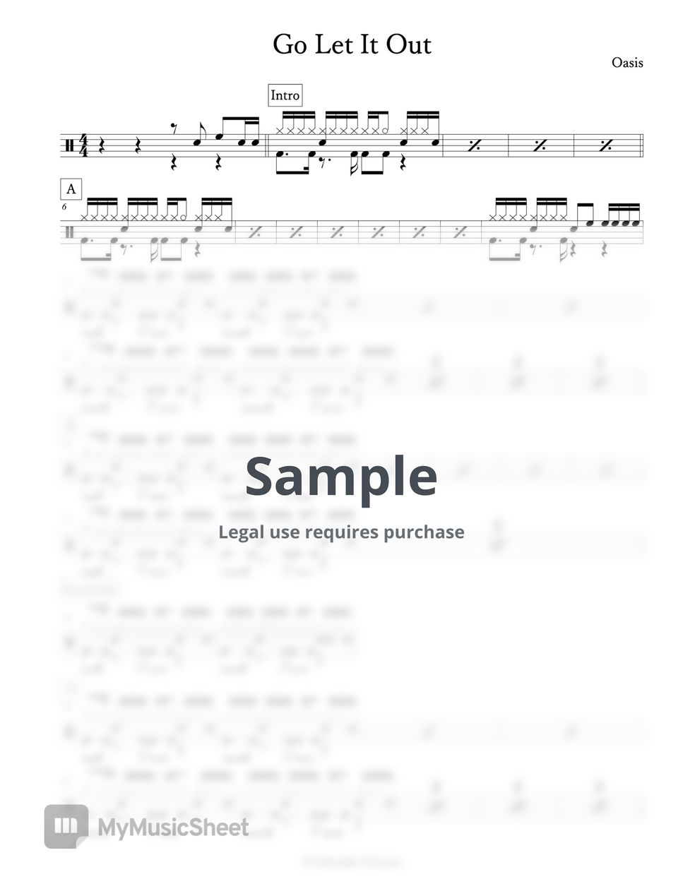 Oasis - Go Let It Out 악보 by Arkadia Drums