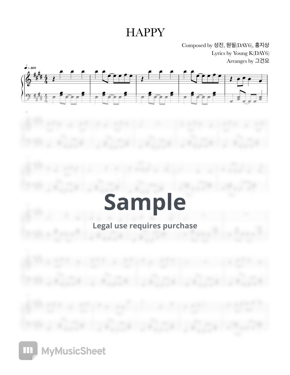 DAY&(데이식스) - HAPPY Sheets by 그건요