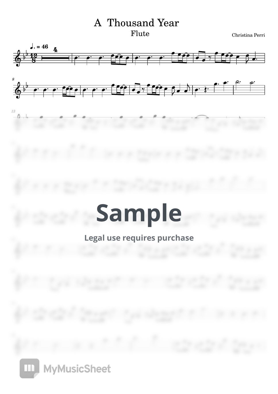 Christina Perri - A thousand years Sheets by Quang Bui