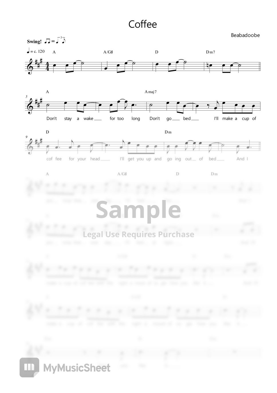 Beabadoobee - Coffee Sheets by TaeHyun Taylor Lee