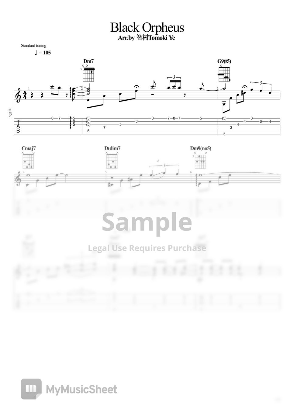 Viníciusde Moraes - Black Orpheus Sheets by Tomoki Ye
