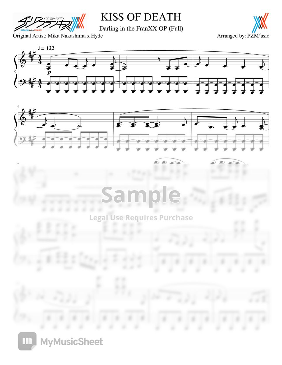 Mika Nakashima x Hyde - KISS OF DEATH - Darling in the FranXX OP (Full ...